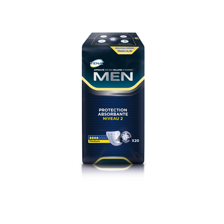 Protection urinaire homme - TENA Men Niveau 2 - Pack 3 sachets| SENEA