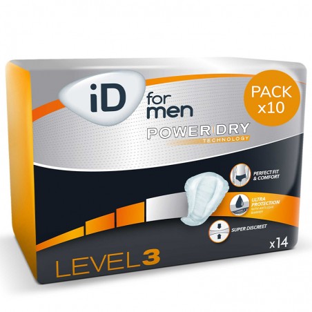 Protection urinaire homme ID For Men Level 3 - Pack 10 sachets| SENEA