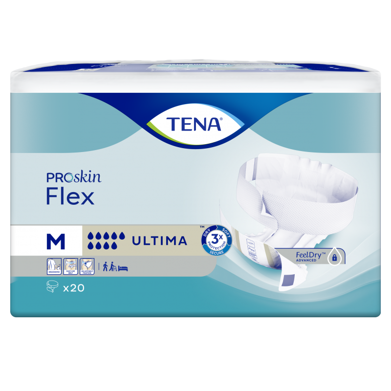 Tena Flex ProSkin Ultima M : couche adulte à ceinture - Pack de 8 sachets