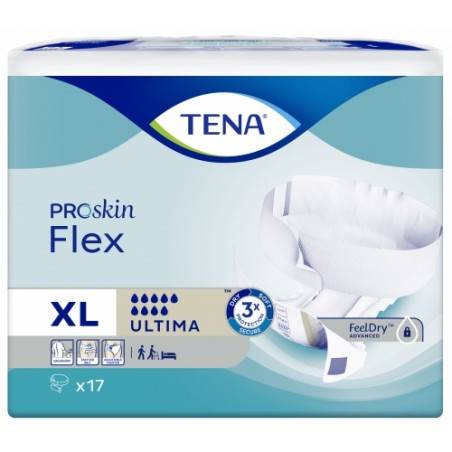Tena Flex ProSkin Ultima XL : couche adulte à ceinture - Pack de 8 sachets