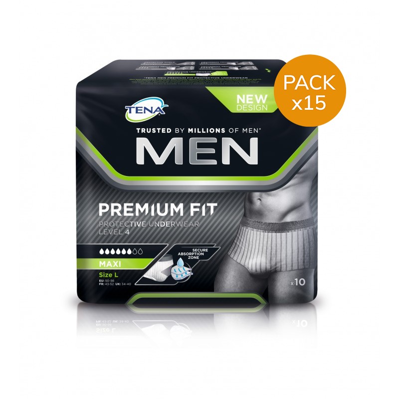 15 sachets dev protection urinaire homme TENA Men Premium Fit - Large ...