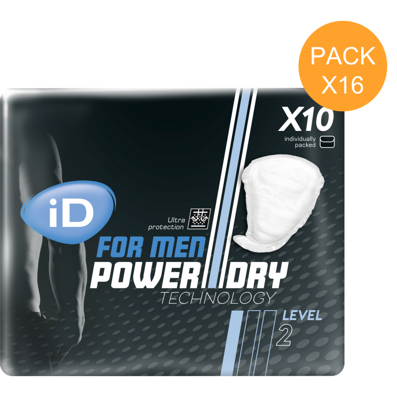 Protection urinaire homme ID For Men Level 2 - Pack 16 sachets| SENEA