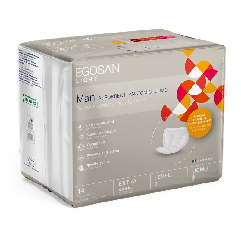 Pack de 8 sachets - Protection urinaire homme - Egosan Man Niveau 2