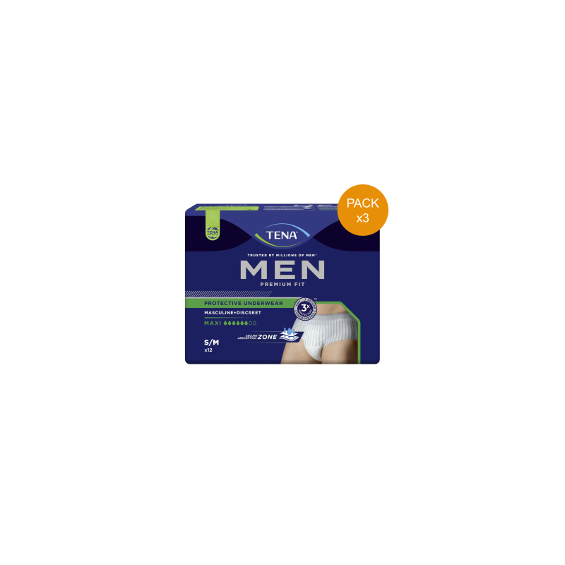 Protection urinaire homme TENA Men Premium Fit Medium 3 sachets| SENEA
