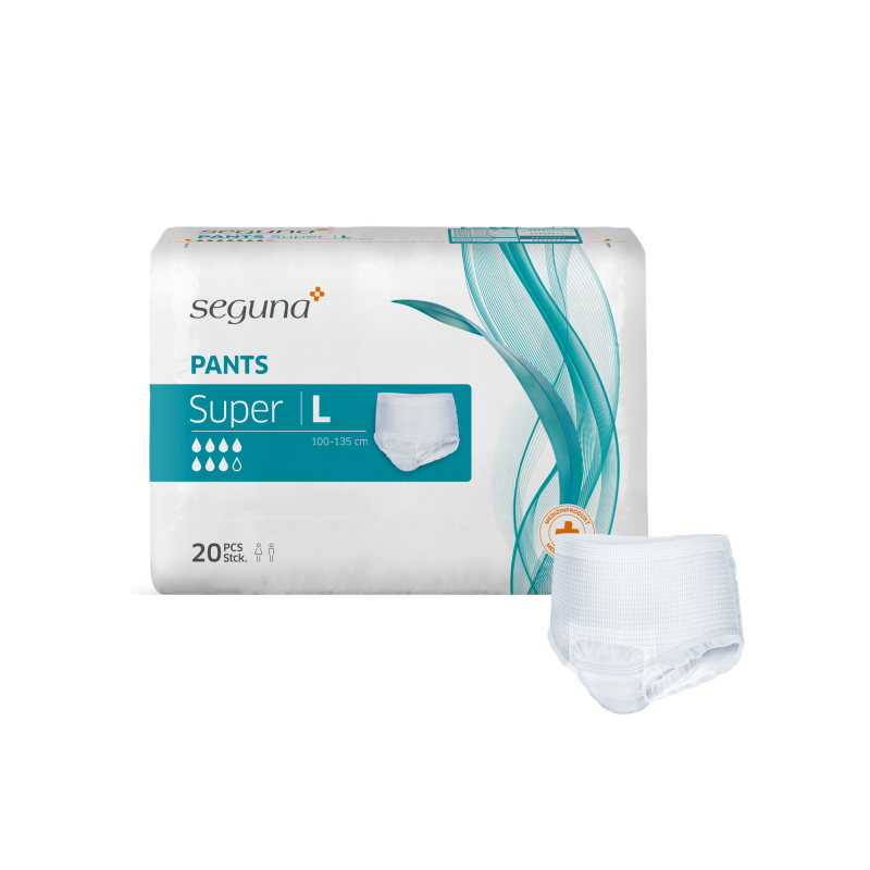 Seguna Pants L Super - Pack de 8 sachets - Slip Absorbant / Pants