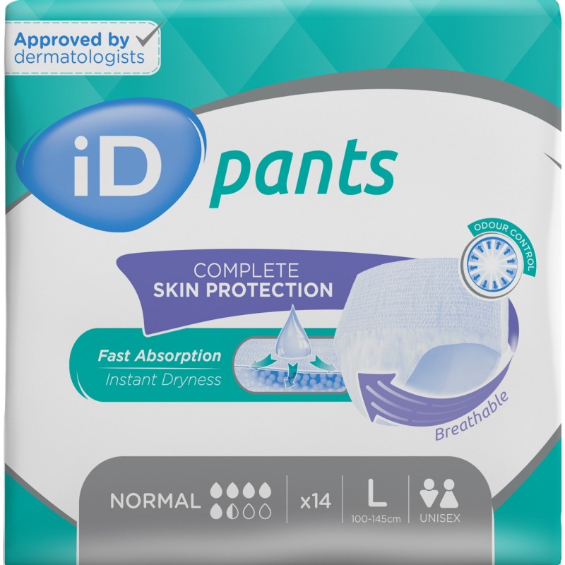 Ontex- iD Pants L Normal - Slip absorbant / Pants - Pack de 6 sachets