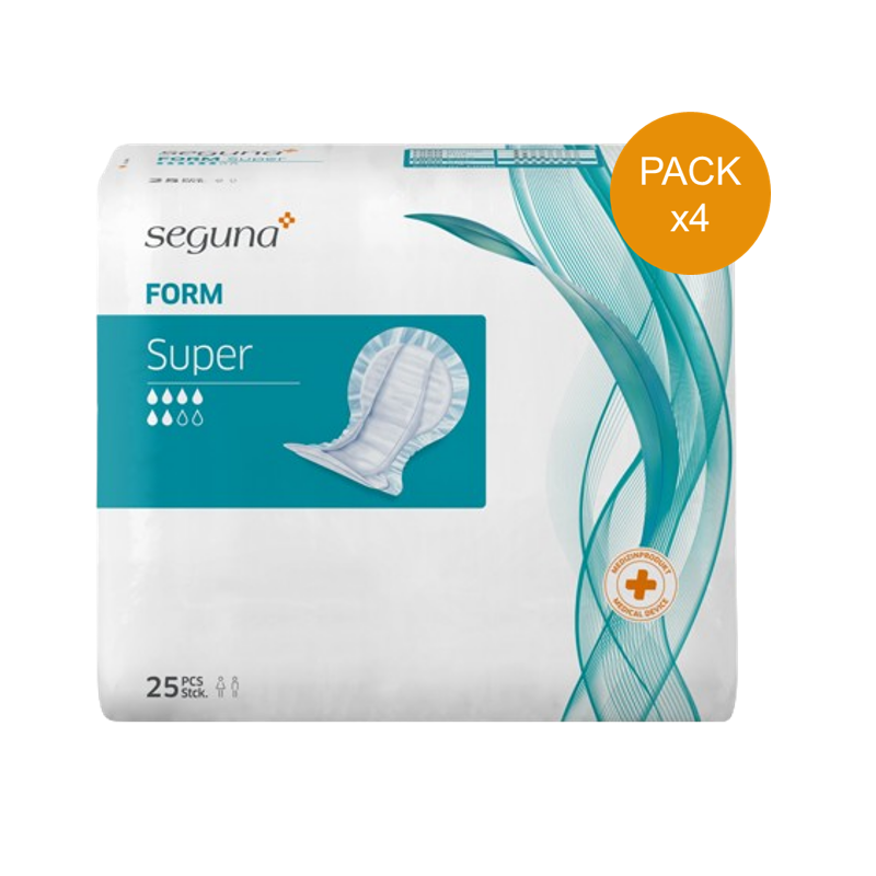 SEGUNA Form Super - Pack de 4 sachets - Protection urinaire anatomique